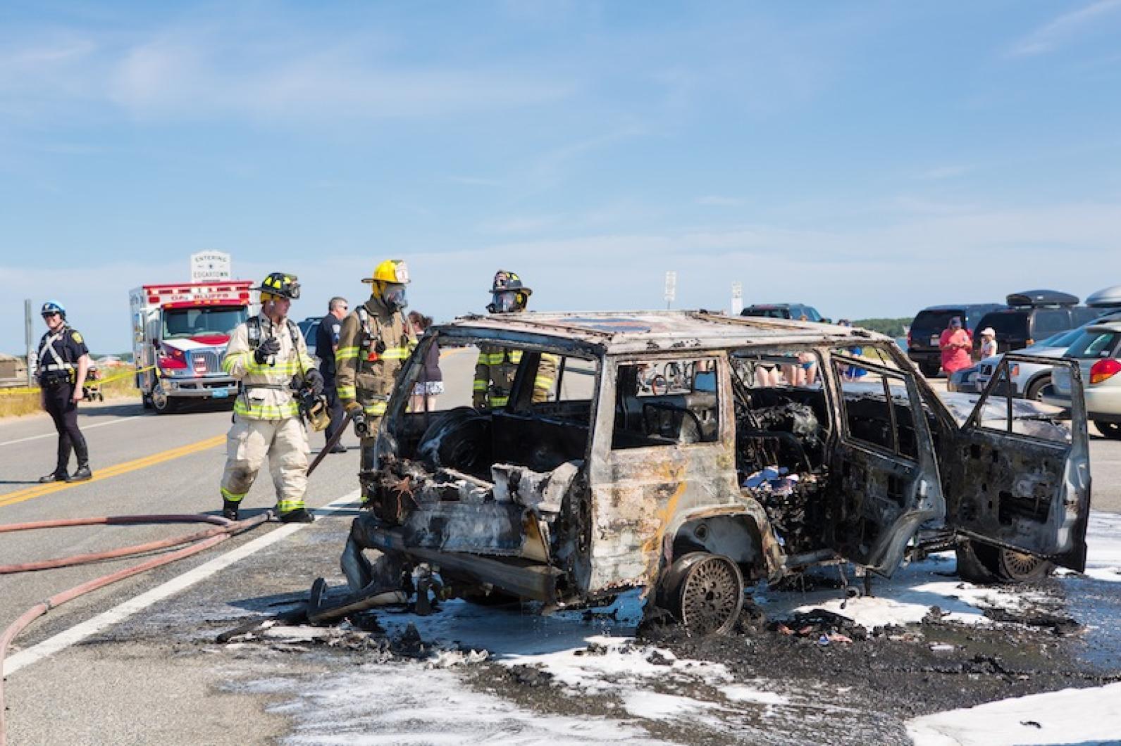 Vineyard Gazette | Oak Bluffs Fire Department | Jeep Catches Fire on ...